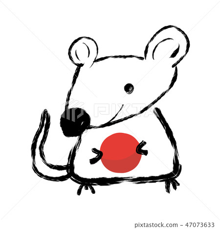 Mouse / child with a red ball - Stock Illustration [47073633] - PIXTA