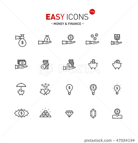 Easy icons 11a Money - Stock Illustration [47084194] - PIXTA