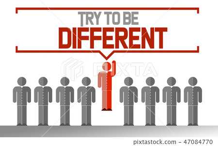 Try to be different business unique concept - Stock Illustration ...