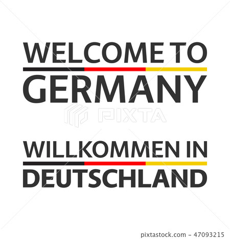 Two simple vector symbols Welcome to Germany - Stock Illustration ...