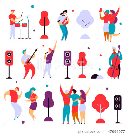 Modern flat cartoon characters set for... - Stock Illustration ...