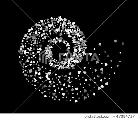 Abstract decoration vortex of hearts - Stock Illustration [47094737 ...