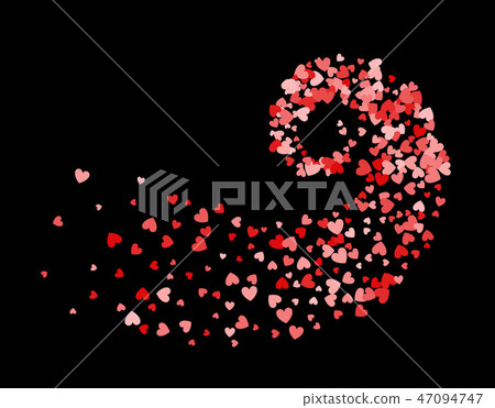 Abstract decoration vortex of hearts - Stock Illustration [47094747 ...