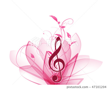 Music music flower flower arrangement note music - Stock Illustration ...