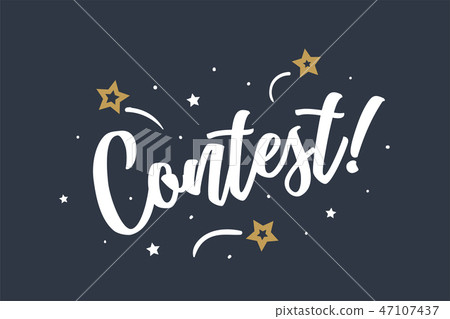 Contest. Beautiful greeting card poster,... - Stock Illustration ...