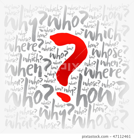 Question mark, word cloud background - Stock Illustration [47112461 ...