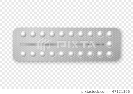Vector Realistic Packaging of Birth Control... - Stock Illustration ...