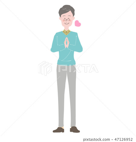 Male senior heart white day happy - Stock Illustration [47126952] - PIXTA