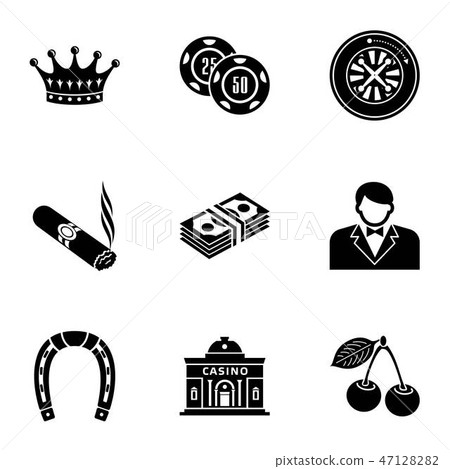 Establishment icons set, simple style - Stock Illustration [47128282 ...