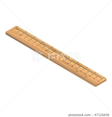 Eco wood ruler icon, isometric style - Stock Illustration [47128836 ...