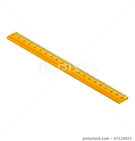 Wood ruler icon, isometric style - Stock Illustration [47128923] - PIXTA