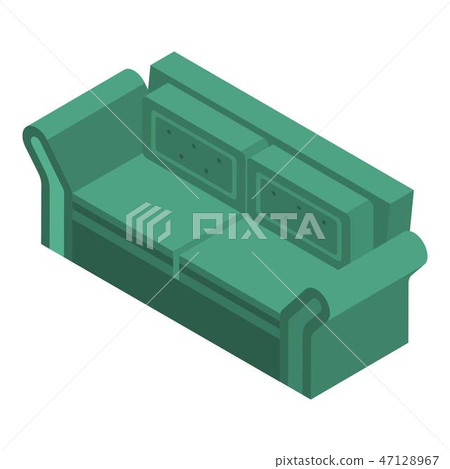 Green sofa icon, isometric style - Stock Illustration [47128967] - PIXTA
