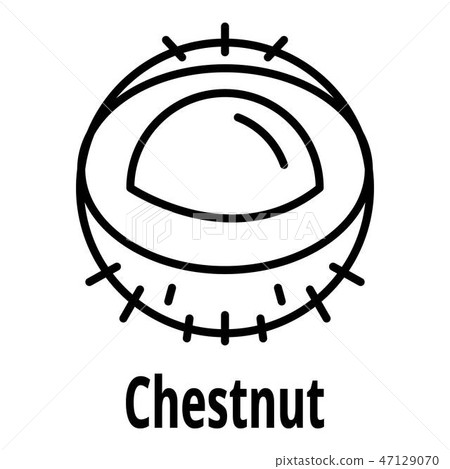 Chestnut icon, outline style - Stock Illustration [47129070] - PIXTA