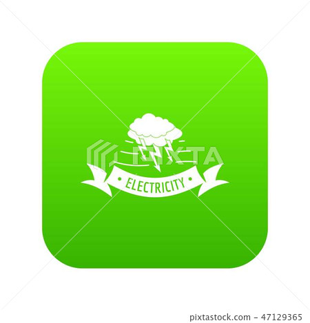 Wind energy icon green vector - Stock Illustration [47129365] - PIXTA