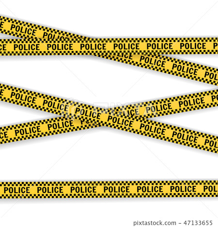 Police Line Set on a white background - Stock Illustration [47133655 ...