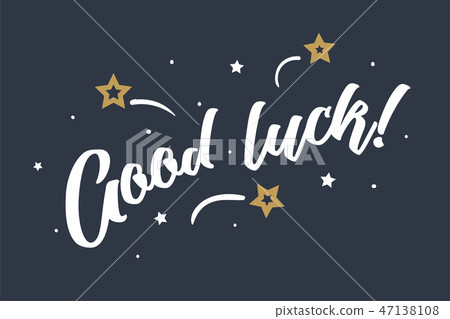 Good luck. Beautiful greeting card poster,... - Stock Illustration ...