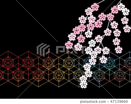 Sakura Japanese style - Stock Illustration [47139660] - PIXTA