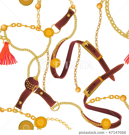 Seamless vector pattern with metallic accessories. - Stock Illustration ...