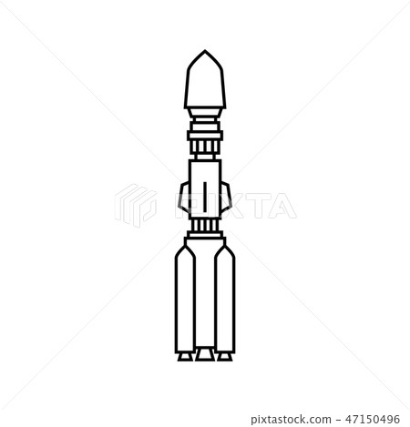 Silhouette Offensive Missile Carrying Warhead - Stock Illustration ...