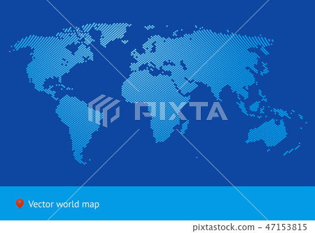 Abstract vector map of the world - Stock Illustration [47153815] - PIXTA