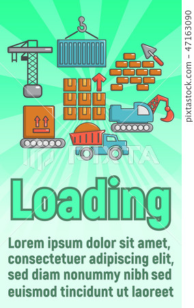 Loading concept banner, cartoon style - Stock Illustration [47163090 ...
