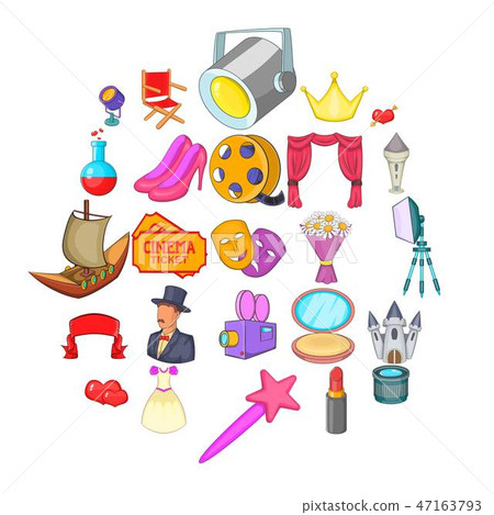 Actor play icons set, cartoon style - Stock Illustration [47163793] - PIXTA