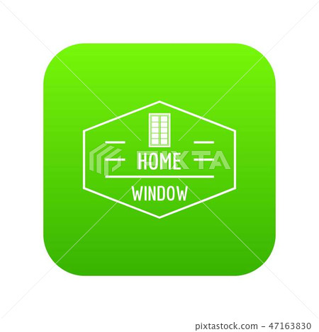 Home window icon green vector - Stock Illustration [47163830] - PIXTA
