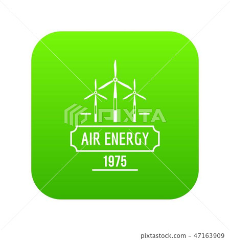 Air energy icon green vector - Stock Illustration [47163909] - PIXTA