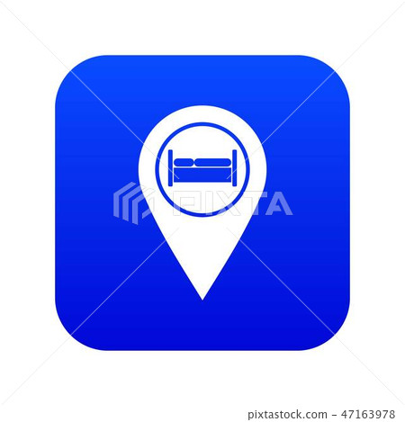 Bed, hostel, hotel sign icon digital blue - Stock Illustration ...