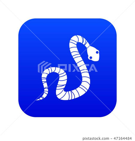 Striped snake icon digital blue - Stock Illustration [47164484] - PIXTA