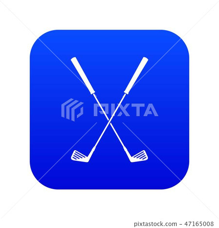 Two golf clubs icon digital blue - Stock Illustration [47165008] - PIXTA