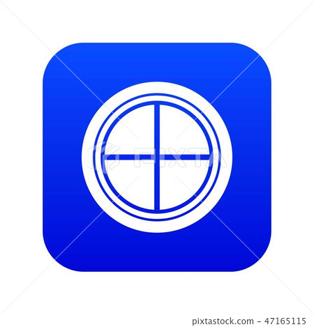 White round window icon digital blue - Stock Illustration [47165115 ...
