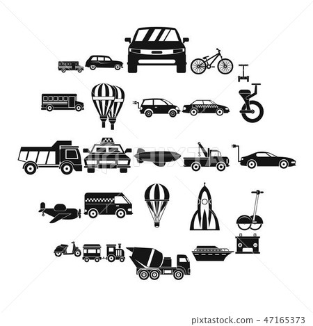 Two wheeler icons set, simple style - Stock Illustration [47165373] - PIXTA