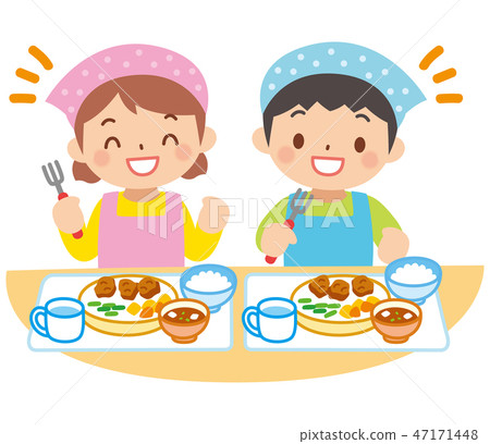 Children eating apron - Stock Illustration [47171448] - PIXTA