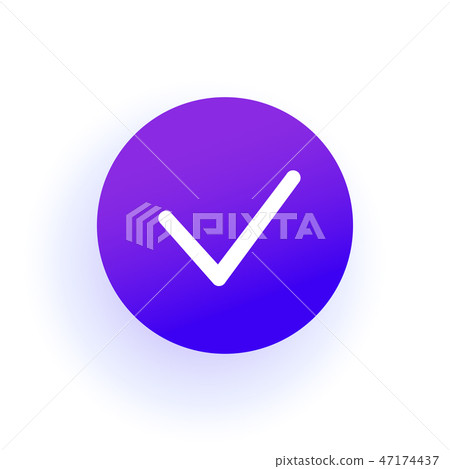 Checkbox icon. Thin Checkmark. Purple gradient - Stock Illustration ...