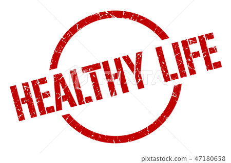 healthy life stamp - Stock Illustration [47180658] - PIXTA