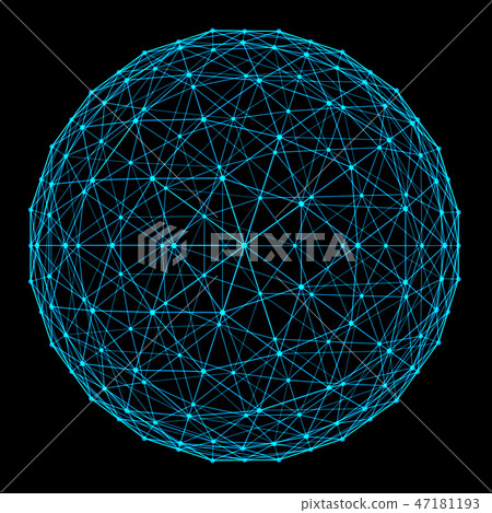 Structure of sphere with network connection... - Stock Illustration ...