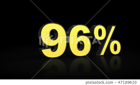 ninety-six 96 percent 3D rendering - Stock Illustration [47189610] - PIXTA