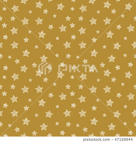Hand drawn stars - seamless pattern. Vector. - Stock Illustration ...