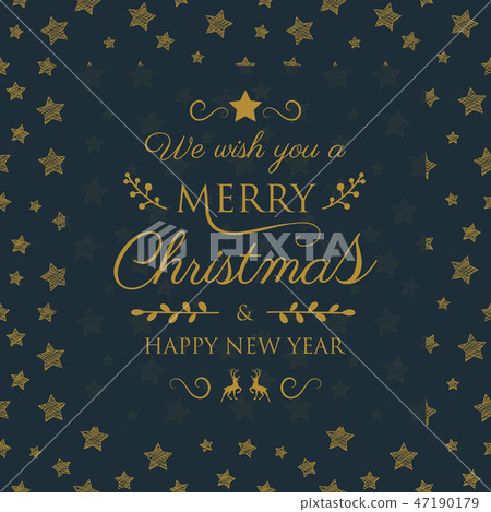 Merry Christmas - wishes with stars. Vector. - Stock Illustration ...