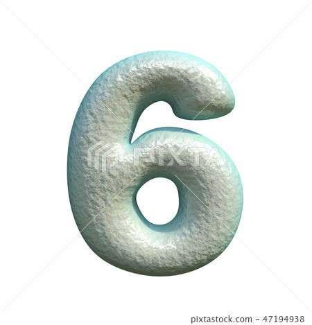 Grey blue clay Number 6 SIX 3D - Stock Illustration [47194938] - PIXTA