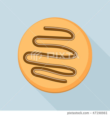 Sweet biscuit icon, flat style - Stock Illustration [47198981] - PIXTA