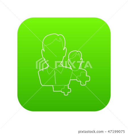 Add users icon green vector - Stock Illustration [47199075] - PIXTA