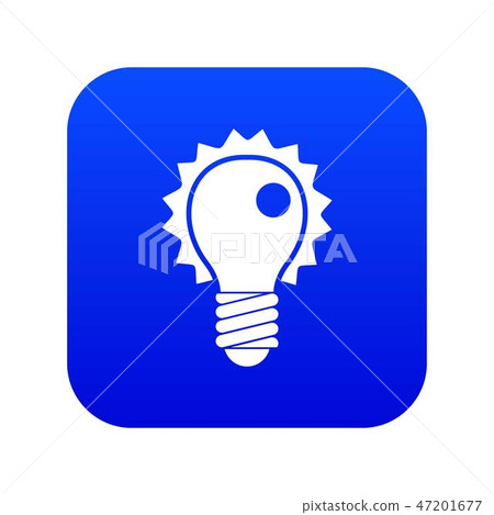 Electric bulb icon digital blue - Stock Illustration [47201677] - PIXTA