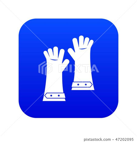 Heat resistant gloves for welding icon digital... - Stock Illustration ...