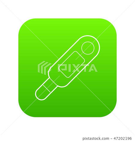 Medical thermometer icon green vector - Stock Illustration [47202196 ...
