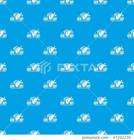 Cowboy pattern vector seamless blue - Stock Illustration [47202230] - PIXTA