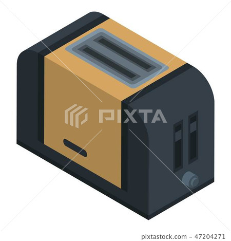 Modern toaster icon, isometric style - Stock Illustration [47204271 ...