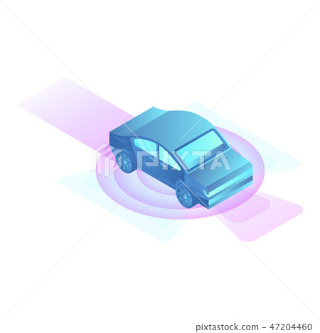 Smart electric car icon, isometric style - Stock Illustration [47204460 ...
