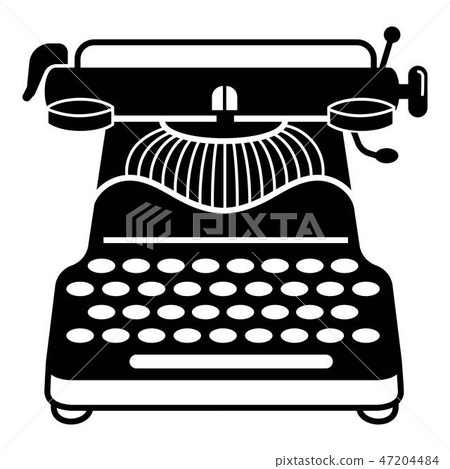 Vintage typewriter icon, simple style - Stock Illustration [47204484 ...
